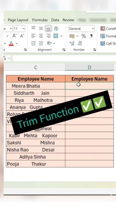 Master The Trim Function In Excel Remove Extra Spaces Easily Exceltips Exceltutorial Excel