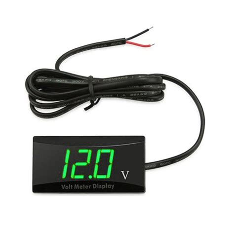 กันน้ำรถดิจิตอลโวลต์มิเตอร์ Led ดิจิตอลโวลต์มิเตอร์ Dc12v รถโวลต์มิเตอร์จอแสดงผลดิจิตอลสำหรับ