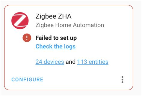 ZHA Fails To Set Up After Migration Zigbee Home Assistant Community