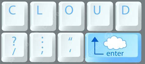 cloud computing key on computer keyboard key up network vector key up