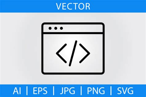 Vector Web Application Outline Icon Graphic By Sam Designs · Creative