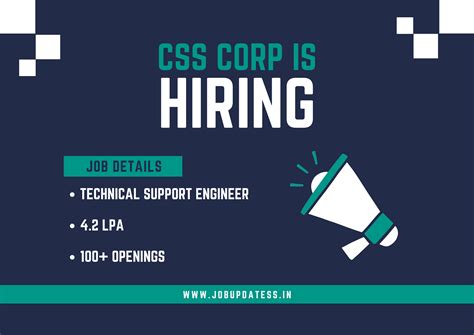 Css Corp Is Hiring For Technical Support Engineer Role