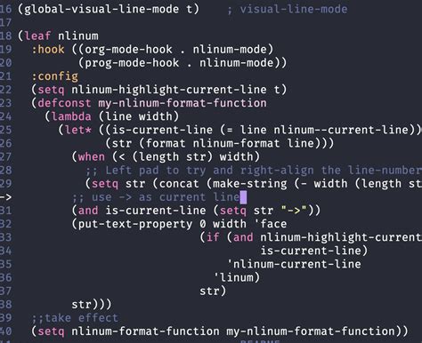 分享 新手向 不修改 Nlinumel 的代码加入自定义 Current Line 符号 如 的功能 Emacs