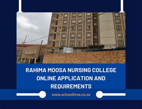 Rahima Moosa Nursing College 2026 Online Application And Requirements