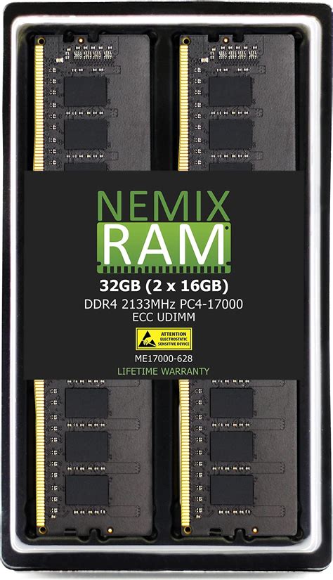 GB X GB DDR MHz PC ECC UDIMM Rx V Unbuffered Server Memory By NEMIX RAM