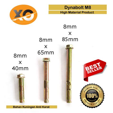 Jual Dinabolt M8 Baut Dynabolt 9 Cm Baut Bracket Set Baut Sekrup