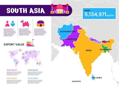 Premium Vector Hand Drawn Flat Map Infographics