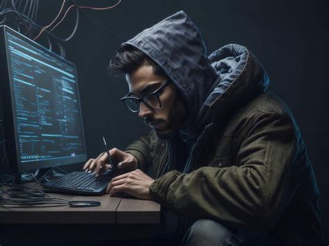 Premium Ai Image Portrait Of Male Computer Programmer