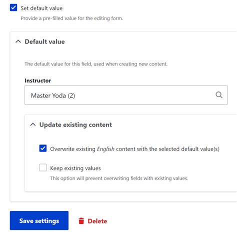 guide to bulk updating drupal content with the field defaults module