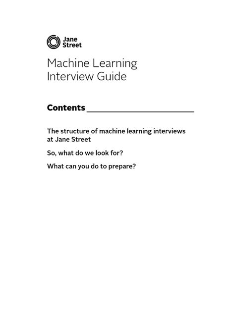Ml Interview Guide Pdf