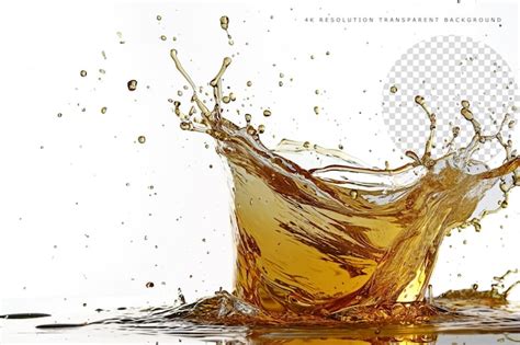 투명 한 배경 에 현실적 인 맥주 액체 스플래시 프리미엄 Psd 파일