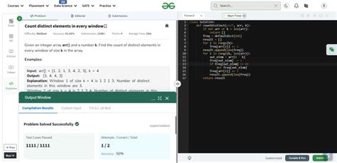 Solved Count Distinct Elements In Every Window Indumathi U Posted On