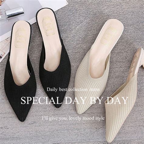 데일리나인 무료배송 Dnyne여성 니트슈즈 외출슬리퍼 봄구두 블로퍼 구두슬리퍼 여자 여자 슬리퍼 실내화