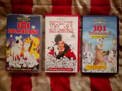 Disney 101 Dalmations Patchs London Adventure Cartoon And Live Action Bundle Vhs £600 Picclick Uk