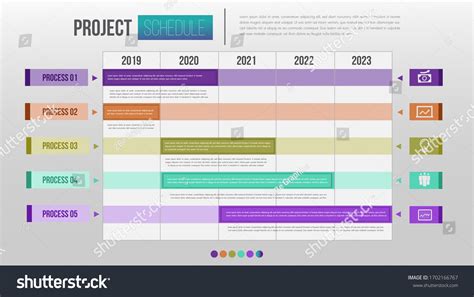 Project Schedule Chart Daily Weekly Timetable Stock Vector Royalty Free
