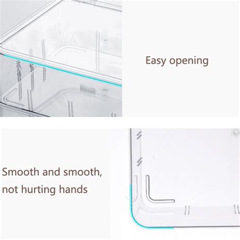 음식 저장 상자 투명한 분리 된 신선 보관 상자 냉장고 플라스틱 저온 저장 상자 작풍 분기 격자