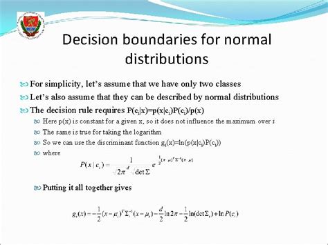 The Basics Of Bayes Decision Theory Statistical Pattern