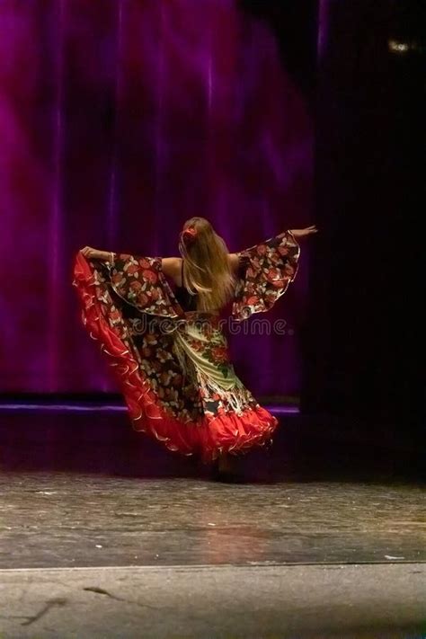 A Girl In A National Dress Dances A Gypsy Dance Editorial Image Image