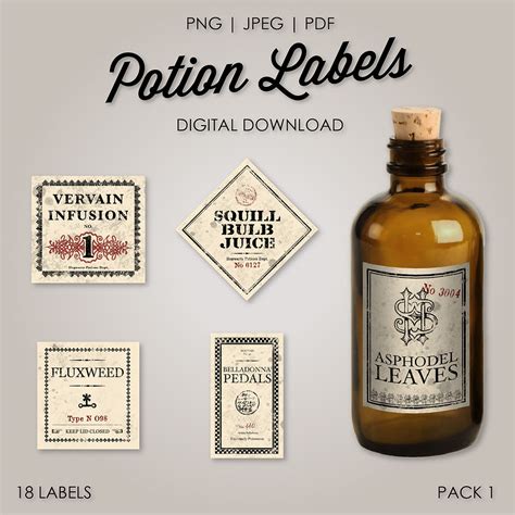 Potion Labels Pack 1 Galactic Basics