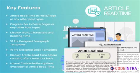 Article Read Time And Progress Bar Wordpress Plugin Codeintra