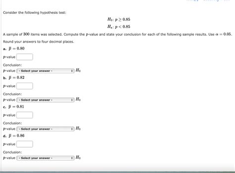 Solved Consider The Following Hypothesis Test Chegg