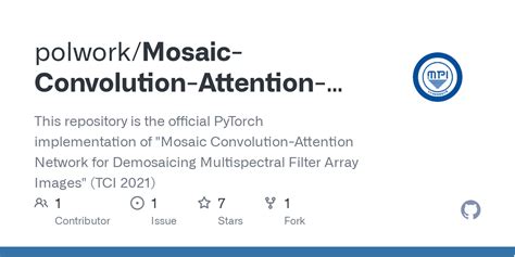 github polwork mosaic convolution attention network for demosaicing