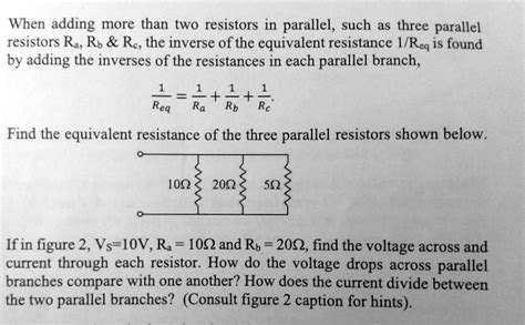 When Adding More Than Two Resistors In Parallel Such As Three Parallel Resistors Ra Rb Rc The