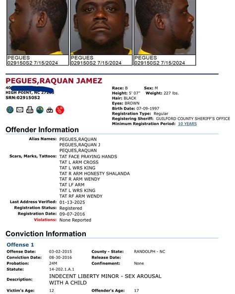 Guilford Mugshots 🚨sex Offender🚨koehler Jason Edward—arrested 0218