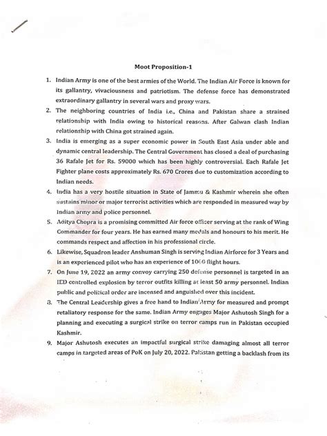 Moot Proposition 1 Pdf