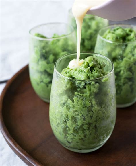 Matcha Green Tea Latte Granita Recipe