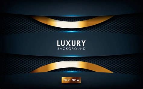 Black Overlap Background Vector Realistic Overlap Layer Hexagon Pattern Background Stock Vector