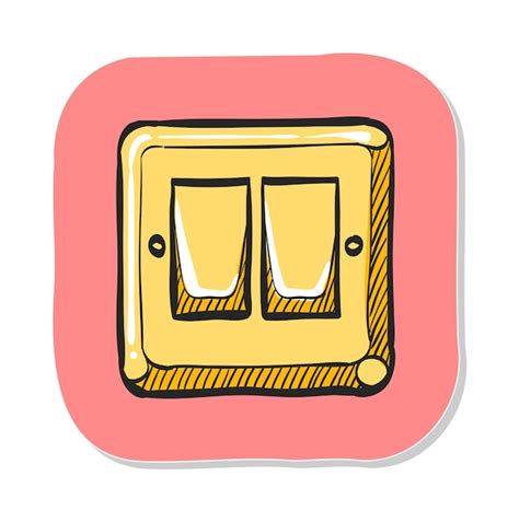 Premium Vector Hand Drawn Electrical Switch Icon In Sticker Style Vector Illustration