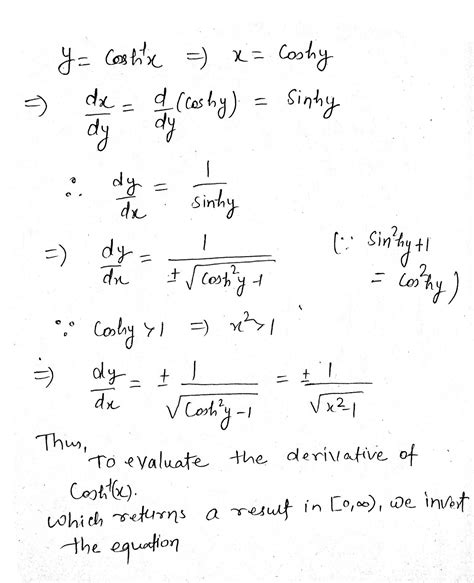 [solved] Please Help To Evaluate The Derivative Of Cosh A Which Returns Course Hero