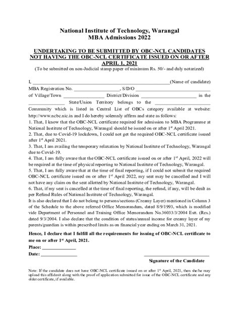 Fillable Online Obc Ncl Certificate Pdf Fax Email Print PdfFiller