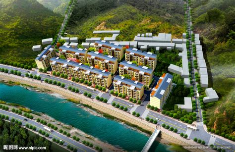 住宅区效果图设计图 3d作品 3d设计 设计图库 昵图网