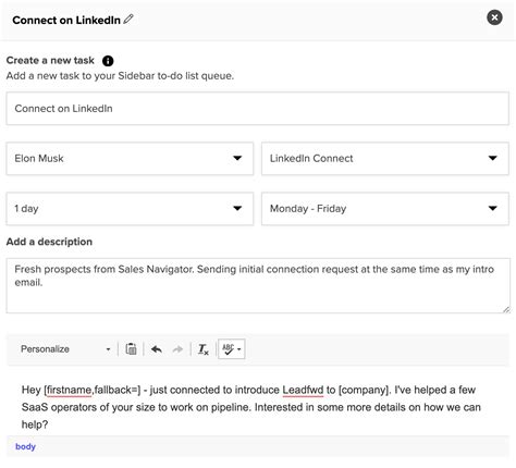 Sequence Action Steps Leadfwd