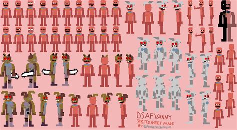 Dsaf Vanny Sprite Sheet By Phonefaceenthusiast On Deviantart