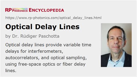 Optical Delay Lines Variable Scanning Free Space Fiber Delay Lines Specifications