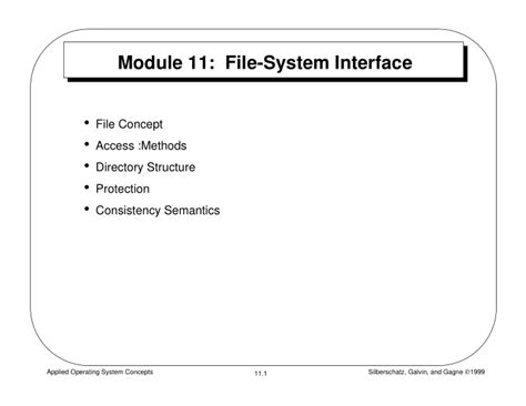 [ppt] Module 11 File System Interface File Concept Access Methods