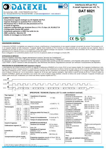 Todos os catálogos e folhetos técnicos DATEXEL SRL