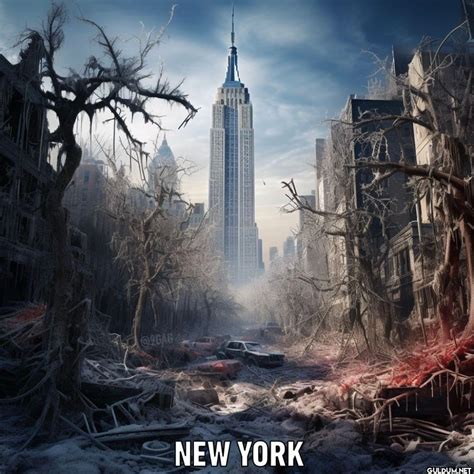 A I Imagines Abandoned Cities Ai Artificialintelligence Cities Postapocalypse Abandoned