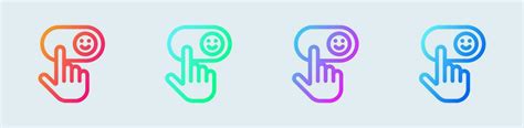 Satisfaction Cursor Line Icon In Gradient Colors 27232497 Vector Art