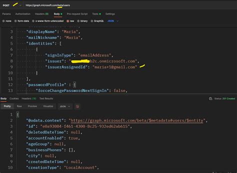 addb2c error to filter identities by issuerassignedid email with