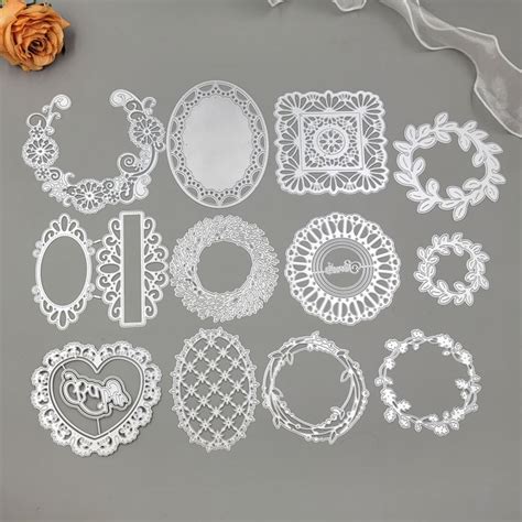 ต่างๆกรอบโลหะตัดตายกระดาษลายนูนลายฉลุสมุดการ์ดอวยพร Diy หัตถกรรม Die Cuts Shopee Thailand