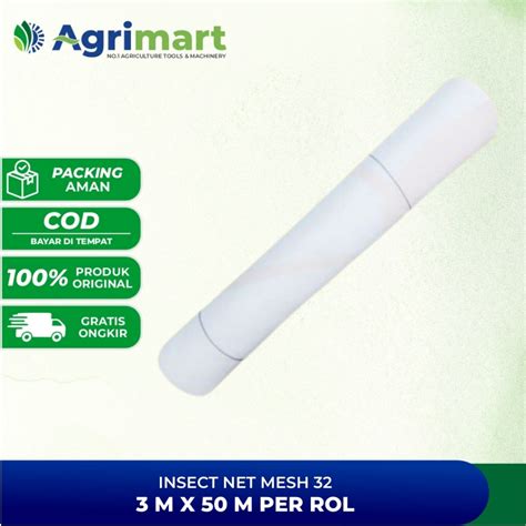 Jual Insect Net Mesh 32 Lebar 3 Meter Jaring Kasa Putih Penghalang Serangga Dijual Per Meter