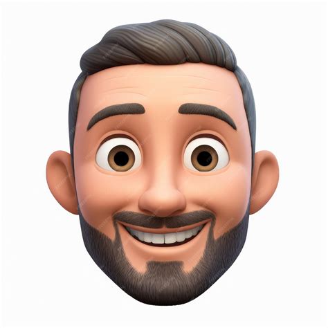 Premium Ai Image Memoji Emoji Handsome Smiling Man On White Background