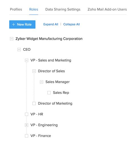 Role Based Security Zoho Crm