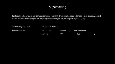 Vlsm Dan Cidr Subnetting Dan Supernetting Ppt