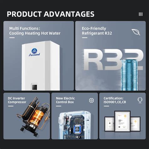 Gesplete Hittepomp 36000btu 9 5a Puremind