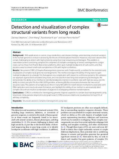 Pdf Detection And Visualization Of Complex Structural Variants From